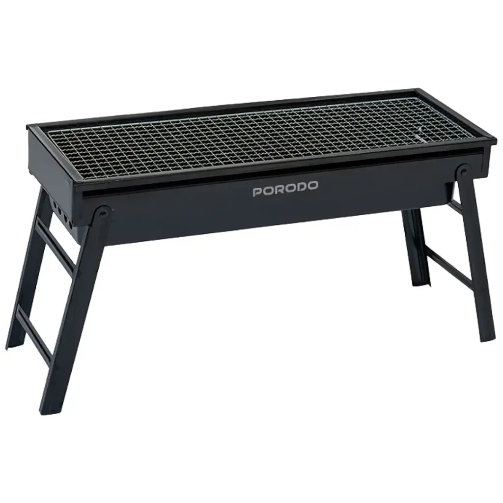 Porodo Portable Folding Large BBQ Grill Black